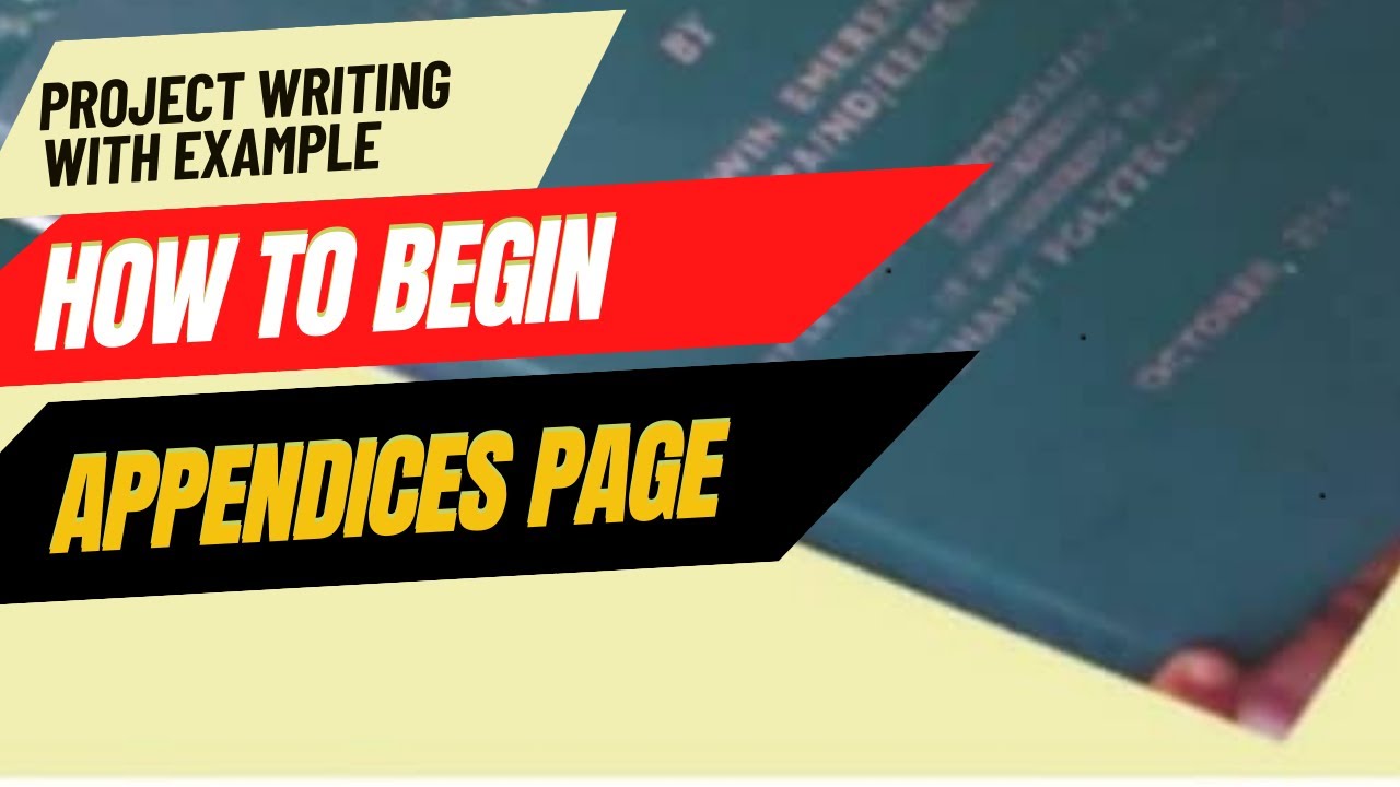 Appendices of the study with example #HowToWriteAppendicesOfTheStudy ...