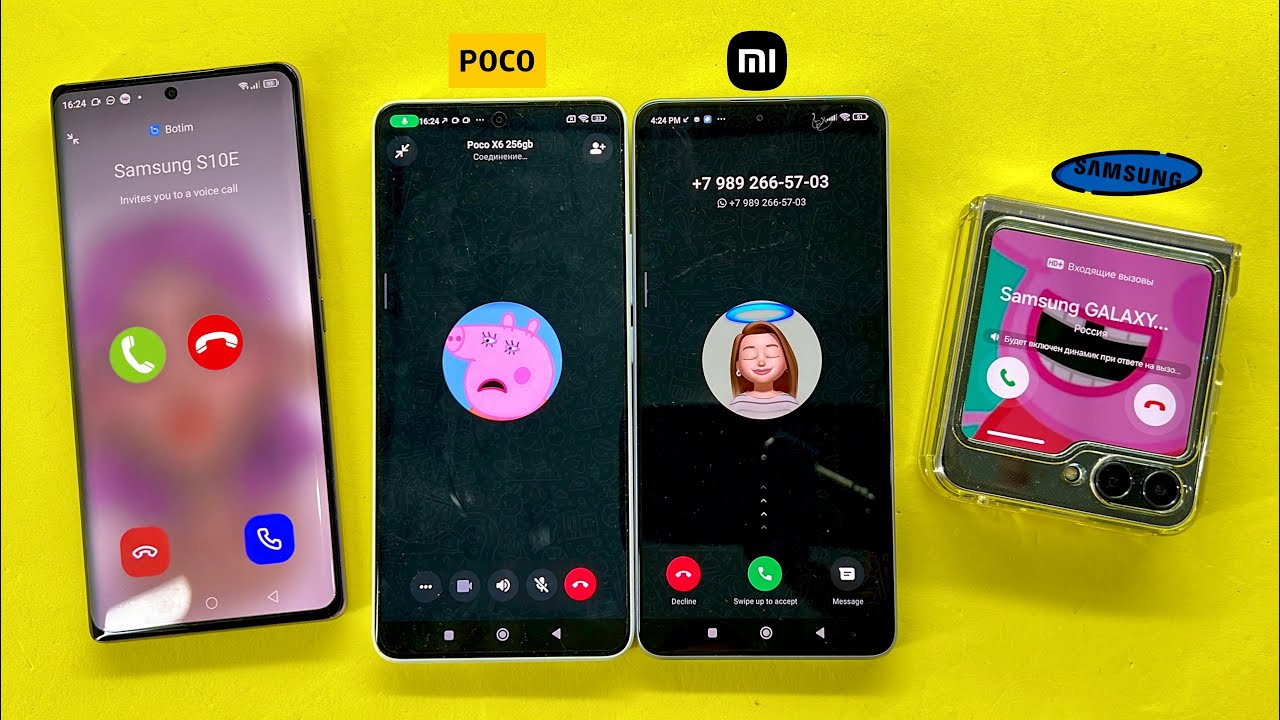 Incoming Call on XIAOMI 13Pro Vs POCO X6 Calling WhatsApp/ Samsung Z ...