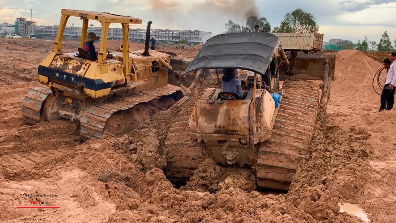 Incredible Safety Bulldozer Dump Truck Obstacles Working - YouTube