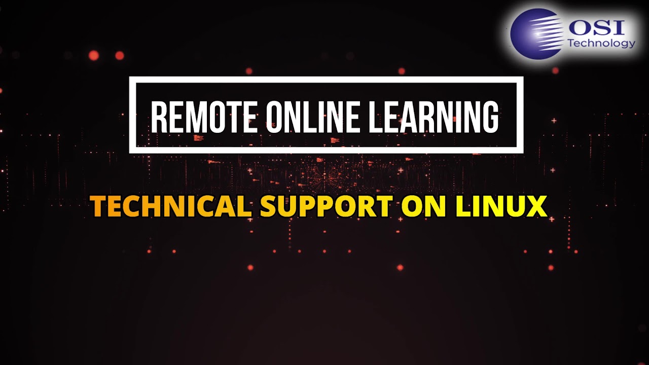 Remote Online Learning : Technical Support on Linux - YouTube