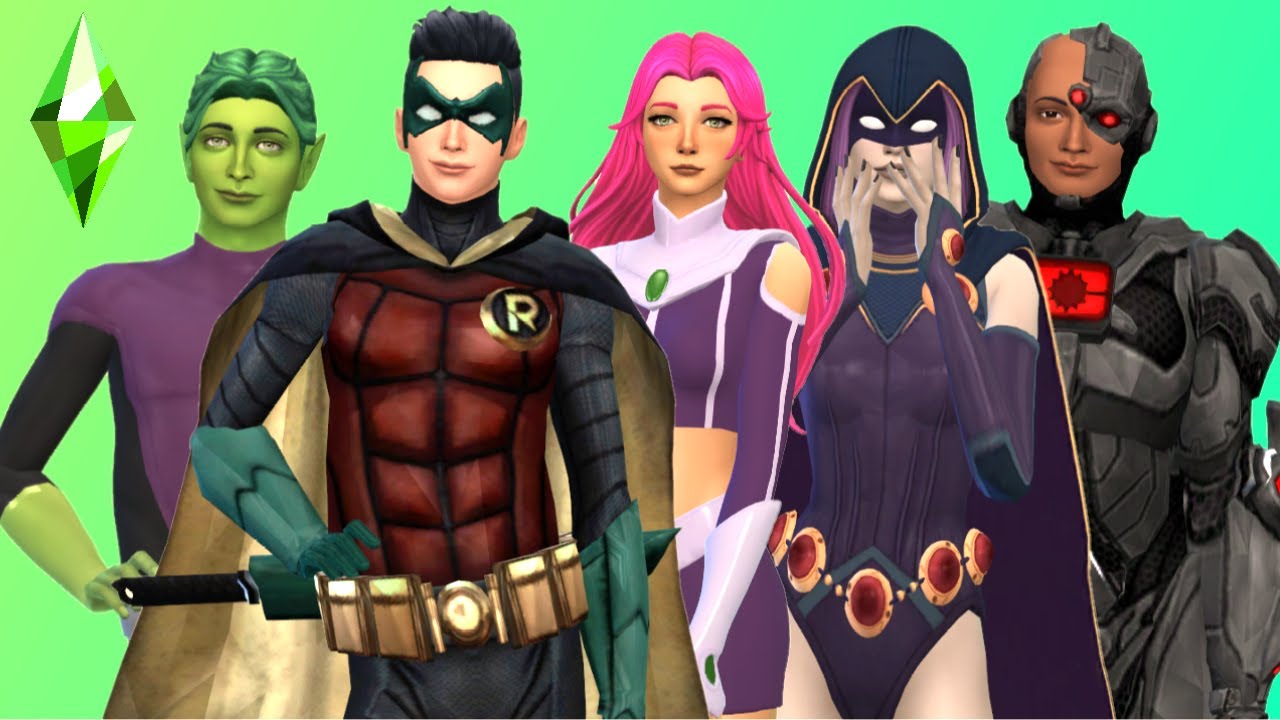 Robin, Starfire, Raven, Cyborg And Beast Boy [Teen Titans] : Create a ...