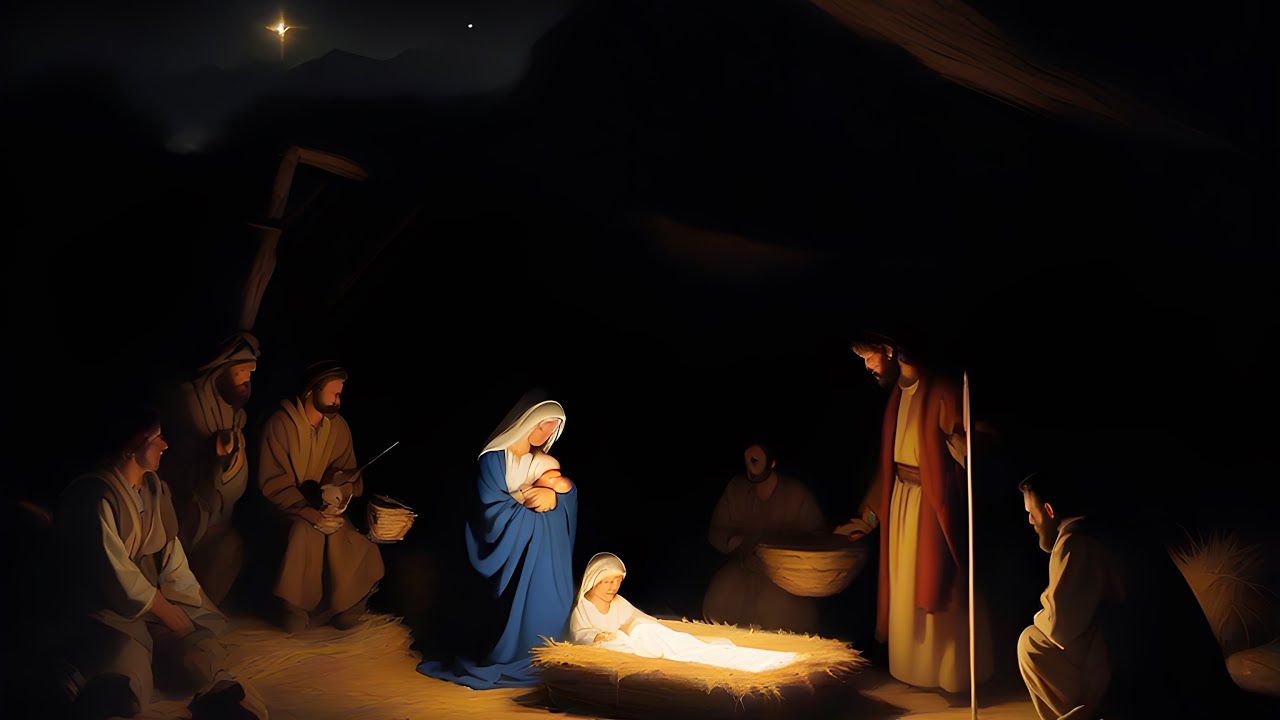 Traditional Nativity Scene at the 1st Christmas TV screensaver ...