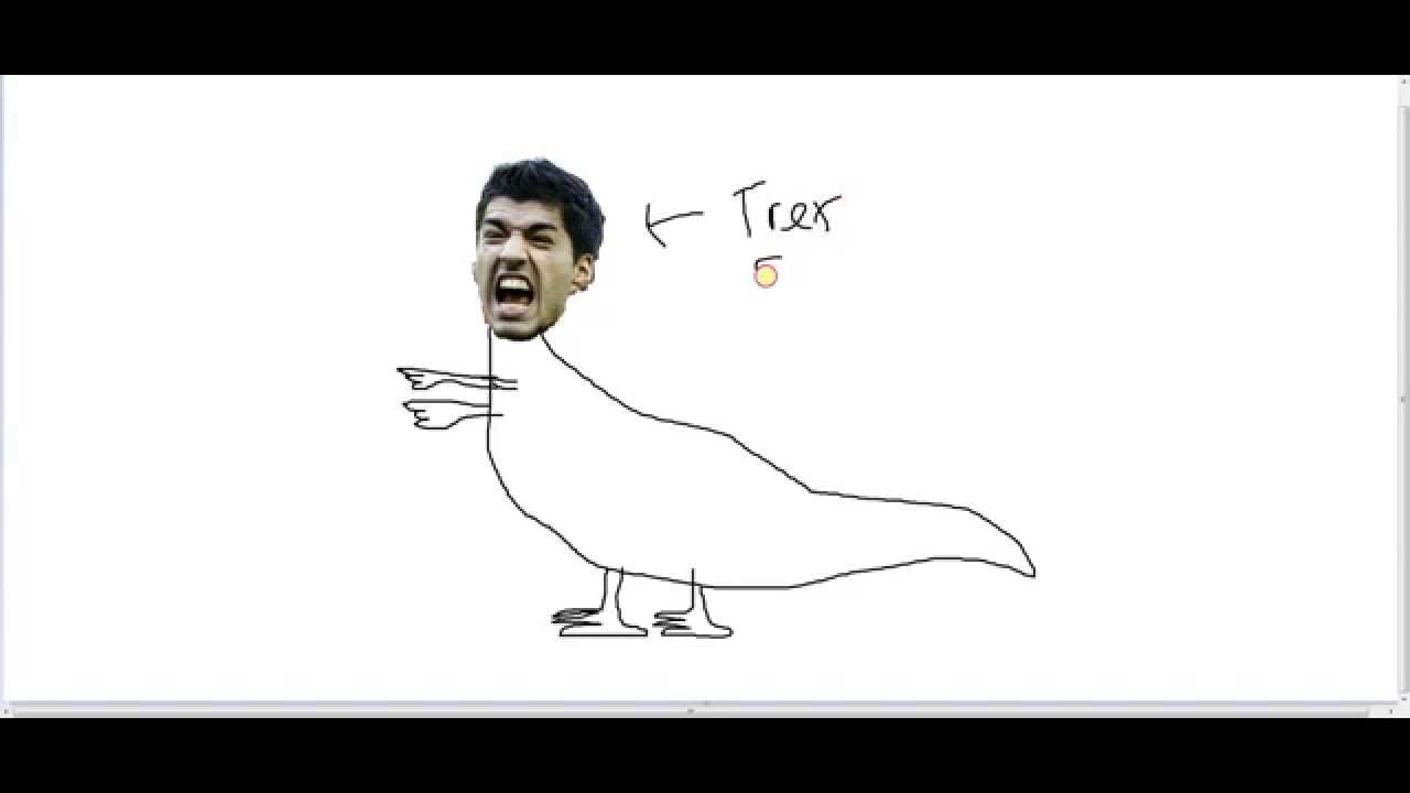 How to draw Suárez (The Trex) - YouTube