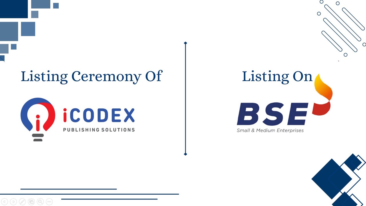 Listing Ceremony Icodex Publishing Solutions Limited (SME) at BSE ...