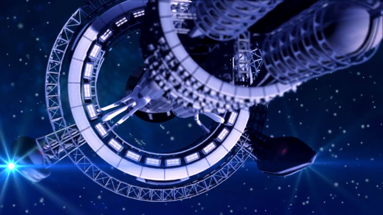 3d Spaceship in deep space travel - YouTube