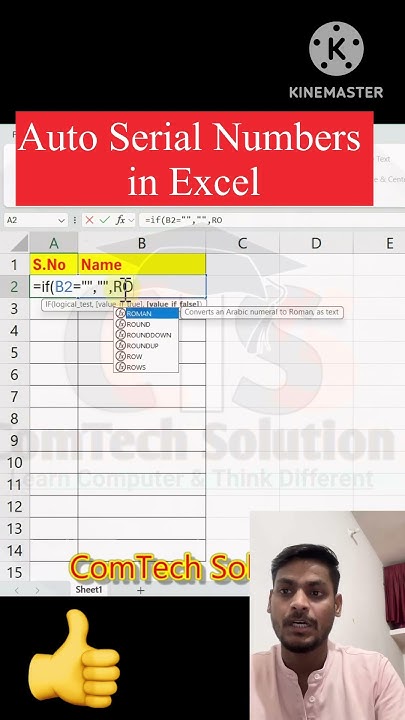 How to set auto serial number in excel #excel #exceltutorial #exceltips #exceltricks #shorts # ...