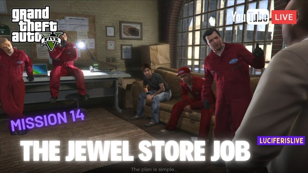 GTA 5 - The Jewel Store Job | First Heist Mission! 💎💰 - YouTube