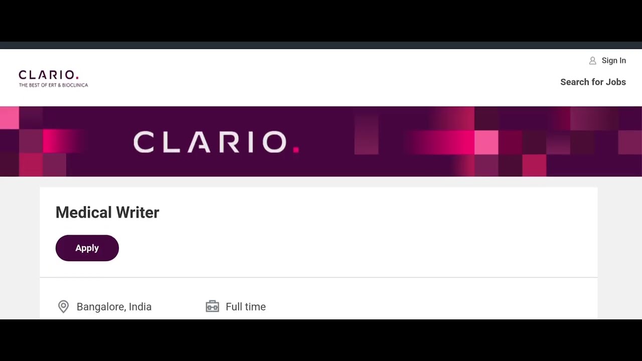 Clario is hiring Medical Writer - YouTube