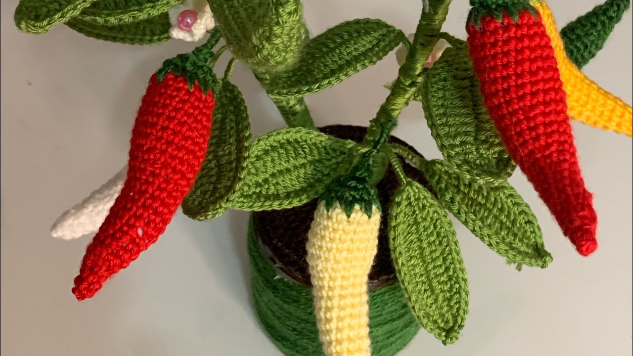 Tutorial crochet maceta chilis - YouTube