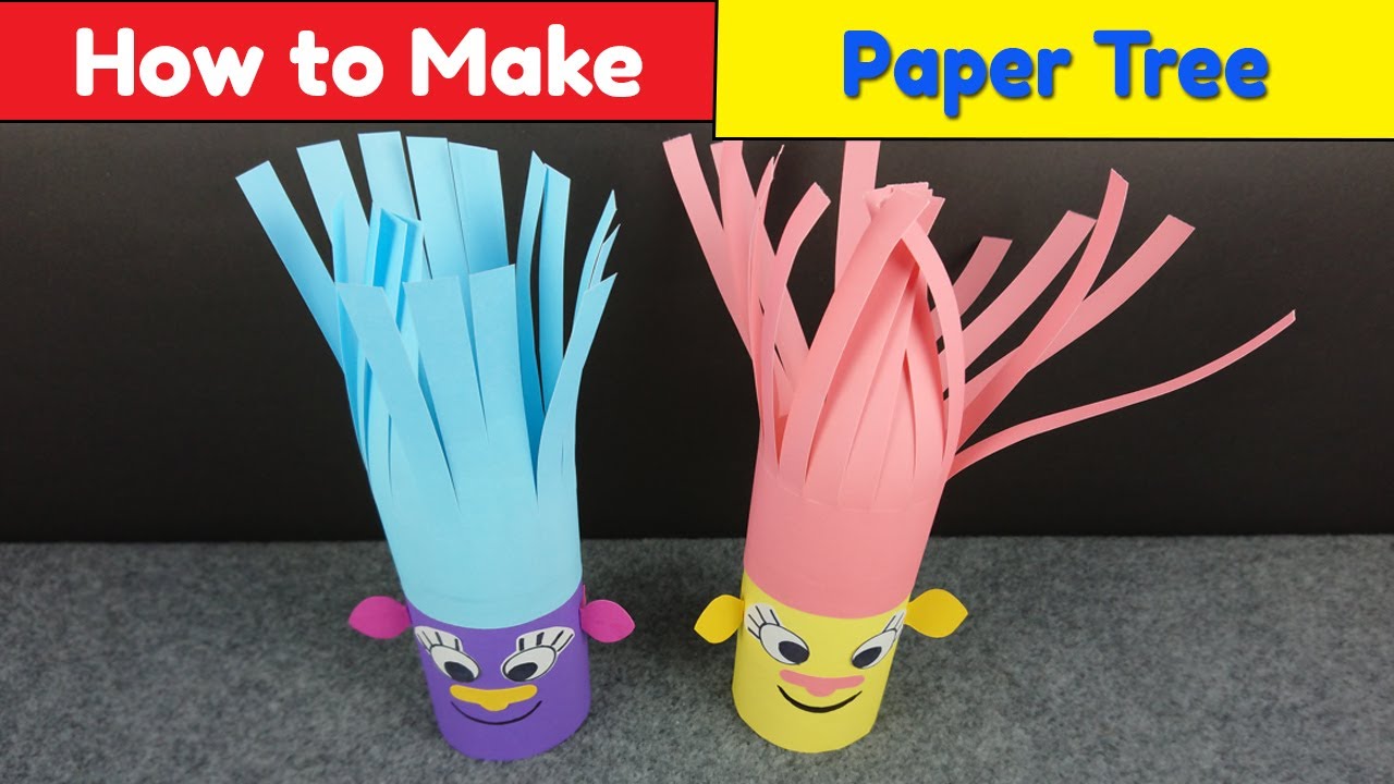 DIY Paper Tree using tissue roll - YouTube