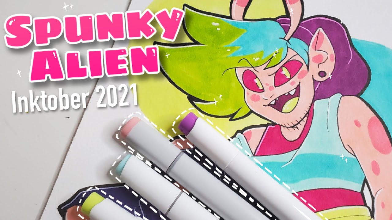 Designing Monster Characters for Inktober | Alien [Inktober 2021] - YouTube