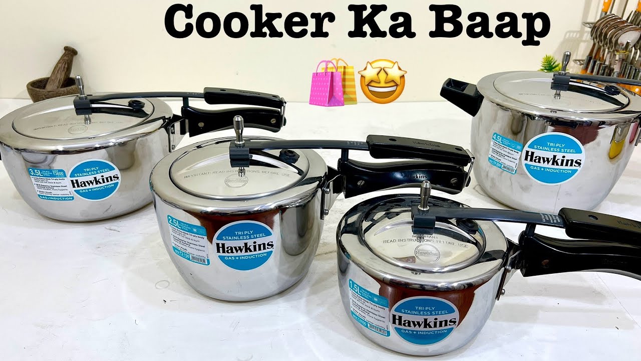 New 🚀 Hawkins triply Steel Cooker Full Range 1.5L 2.5L 3.5L 4.5L Amazon Sale - YouTube