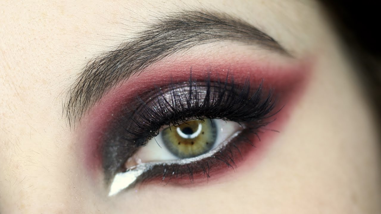 Atlanta Falcons Inspired Red, Black, and Silver Winged Out Makeup ...