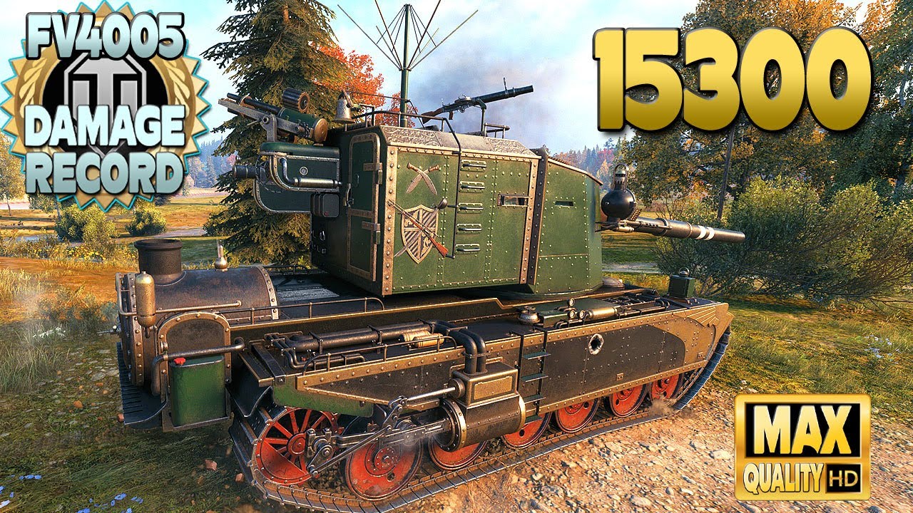 New FV4005 damage record - World of Tanks - YouTube
