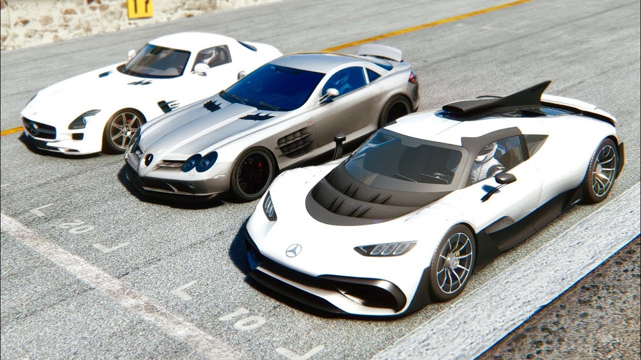 Mercedes-AMG Project One vs Mercedes SLR 777 SLR vs Mercedes SLS at ...