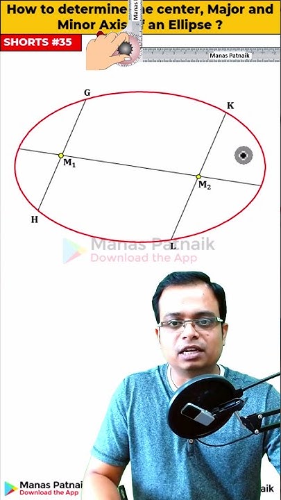 How to determine the center, Major and Minor Axis of an Ellipse - YouTube