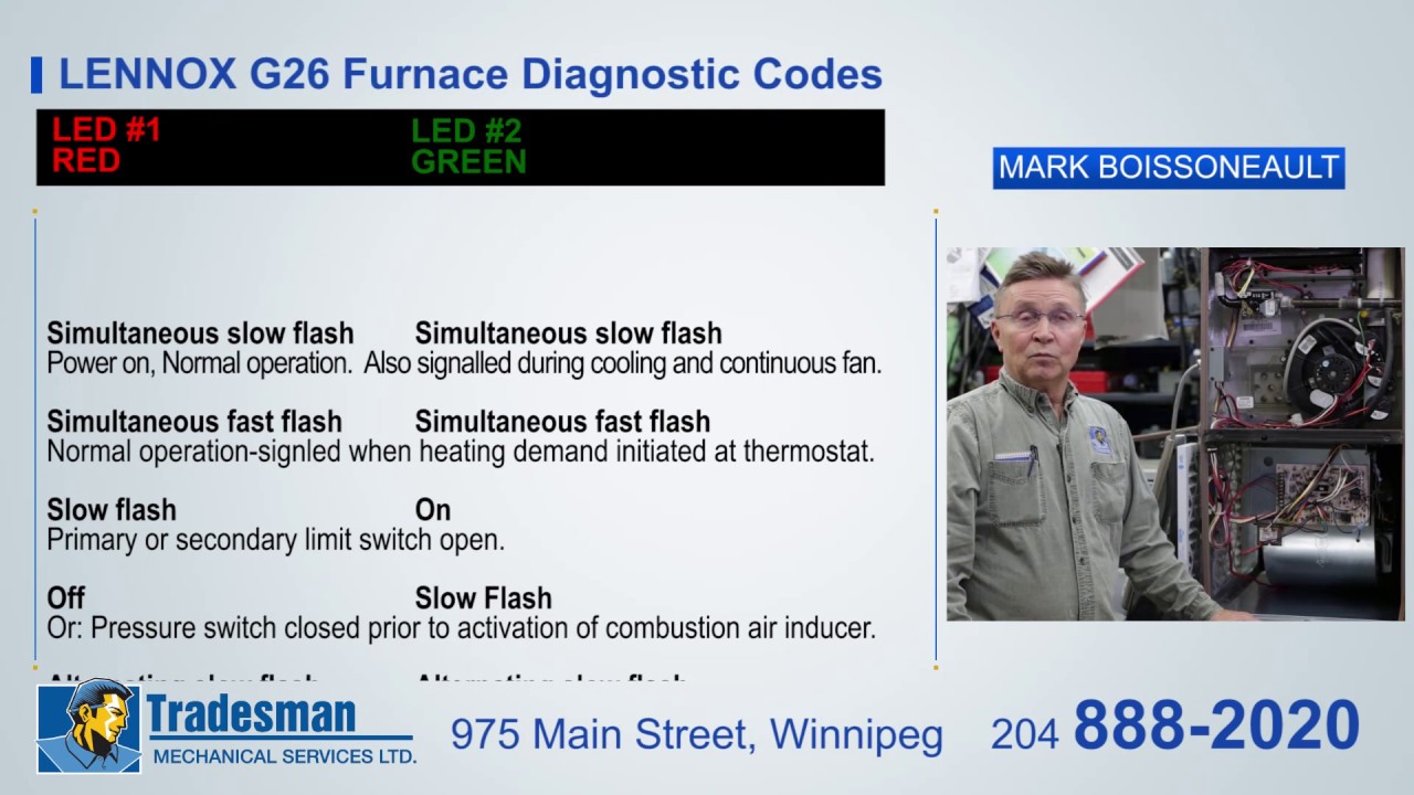 Lennox G26 Furnace Fault Codes YouTube Lennox G26 Furnace Fault Codes YouTube