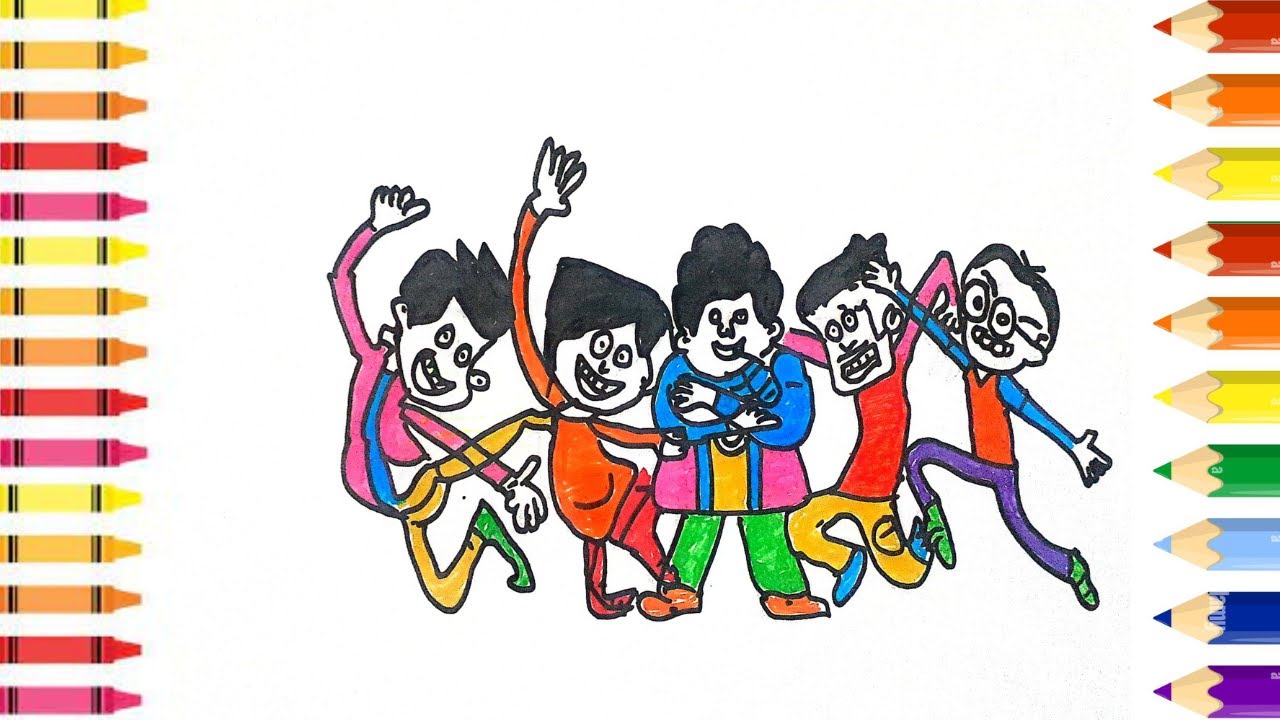 How to drawing Golmaal Jr cartoon characters|| Easy Draw Golmaal Jr ...