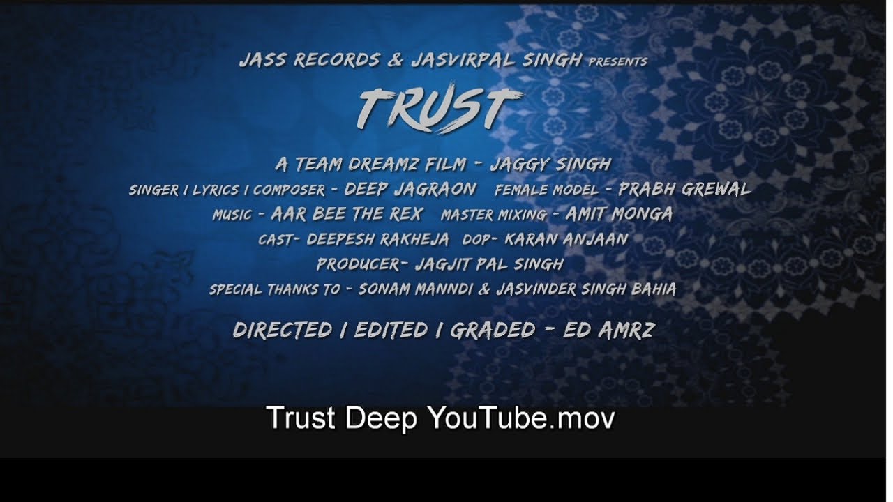 Trust | ( Full HD) | Deep Jagraon | Punjabi Songs 2019 - YouTube
