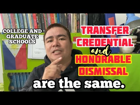 TRANSFER CREDENTIAL & HONORABLE DISMISSAL | by maestro bino - YouTube