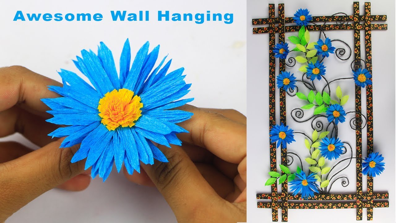 UNIQUE WALL DECORATION IDEA CARDBAORD AND CREPE PAPER Room Decoration Craft YouTube unique-wall-decoration-idea-cardbaord-and-crepe-paper-room-decoration-craft-youtube