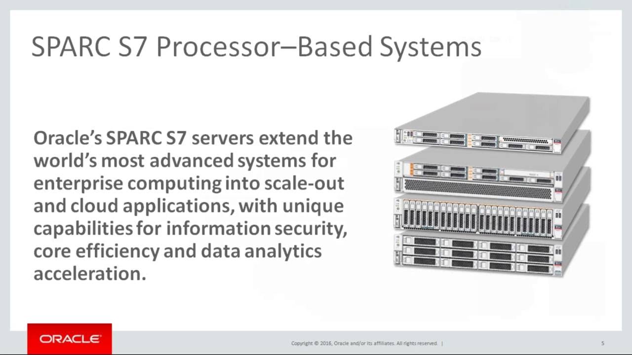 Představení produktové řady Oracle SPARC S7 - YouTube