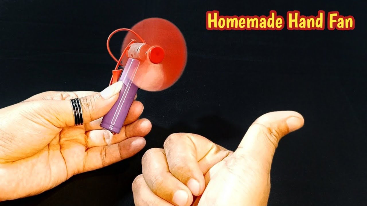 How to make a Hand Fan / How to make a rechargeable battery wala fan ...