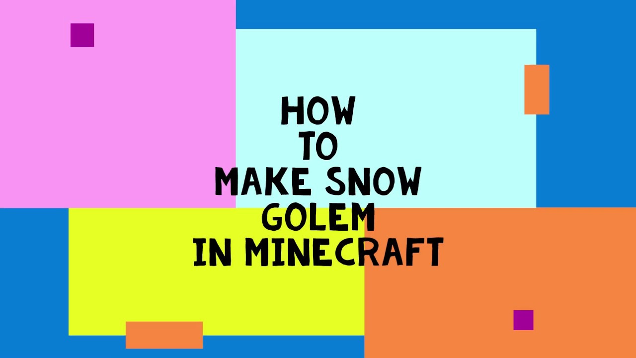 How To Make Snow Golem In Minecraft Ep10 Youtube