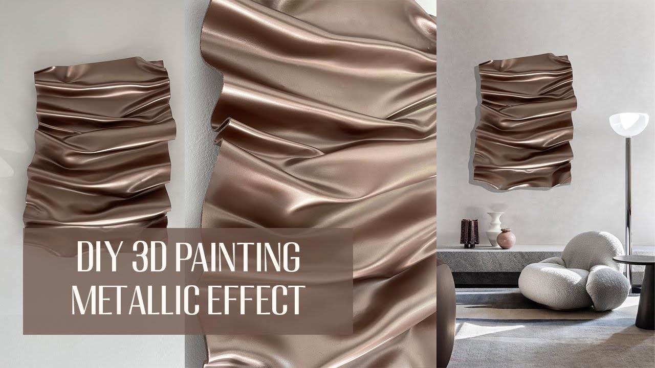 DIY 3D PAINTING - metallic effect (polymeric board, paint spray, heat ...