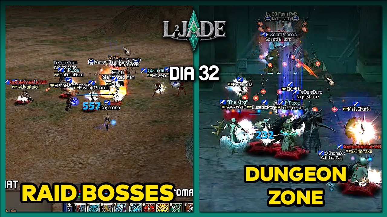 DIA 32 | RAID BOSSES y DUNGEON ZONE | LINEAGE 2 JADE - YouTube
