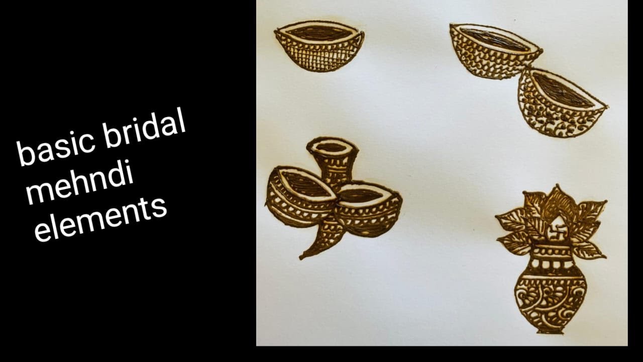 Basic Bridal mehndi elements ☝️Easy tips and trics for beginner’s😊😊 ...