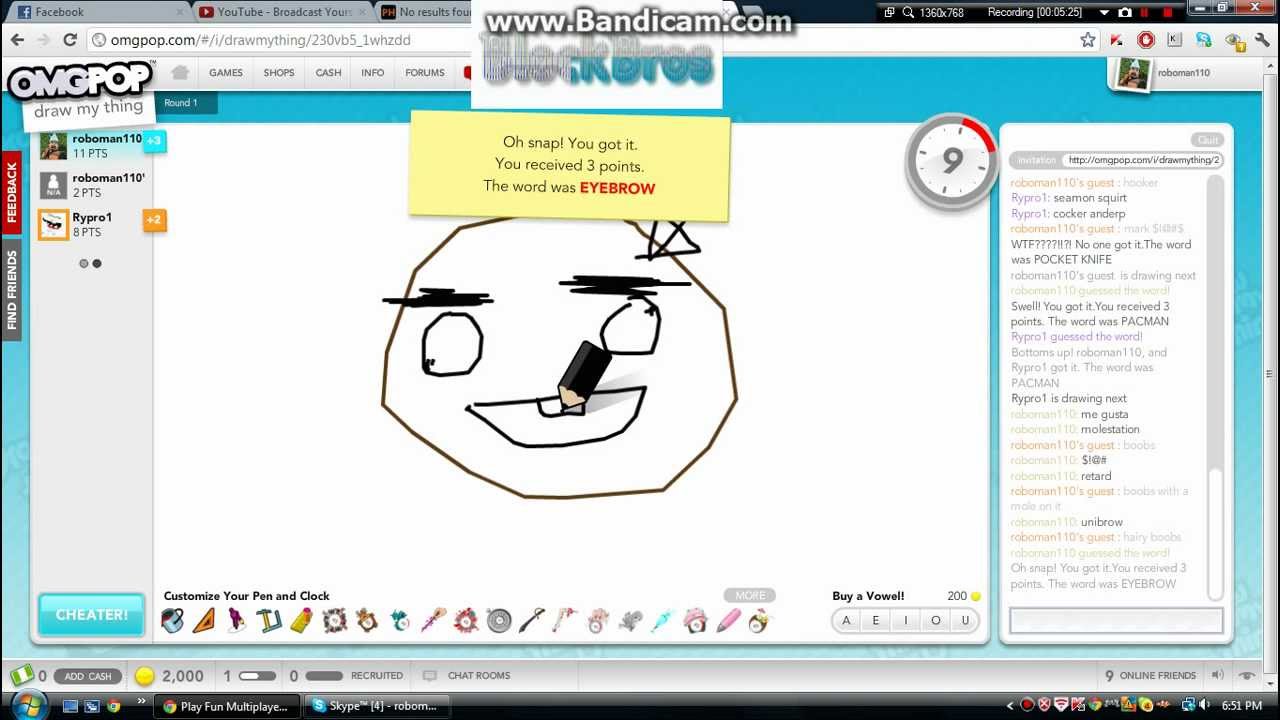 OMGPOP Draw My Thing Game 2 ending - YouTube