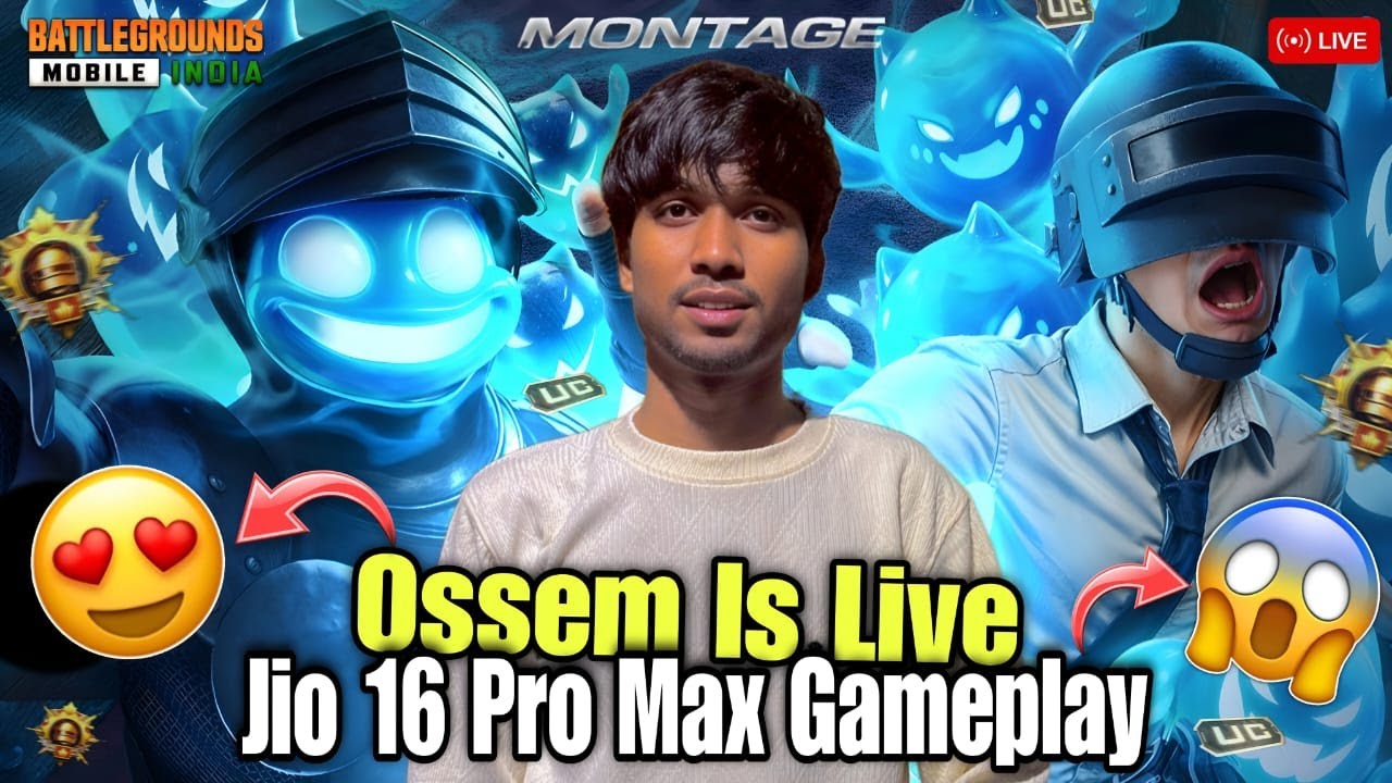 Bgmi Live : New Update Rank Push Gameplay With Jio 16 Pro Max 😁 I Ossem ...