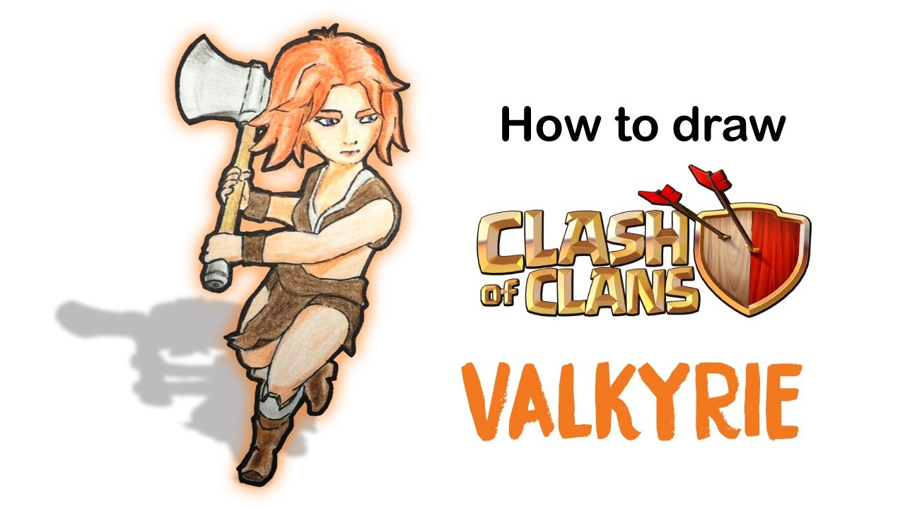 How to Draw Clash of Clans | VALKYRIE - YouTube
