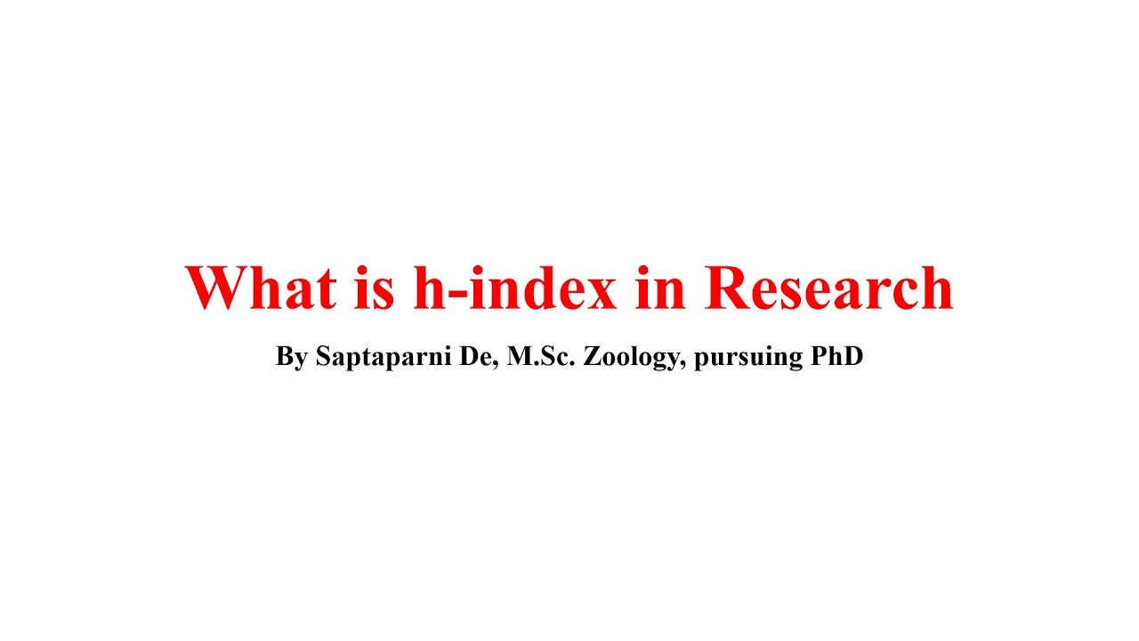 What Is H index And How To Calculate It YouTube what-is-h-index-and-how-to-calculate-it-youtube
