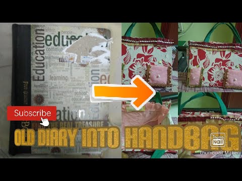 How to make a beautiful hand bag using old diary - YouTube
