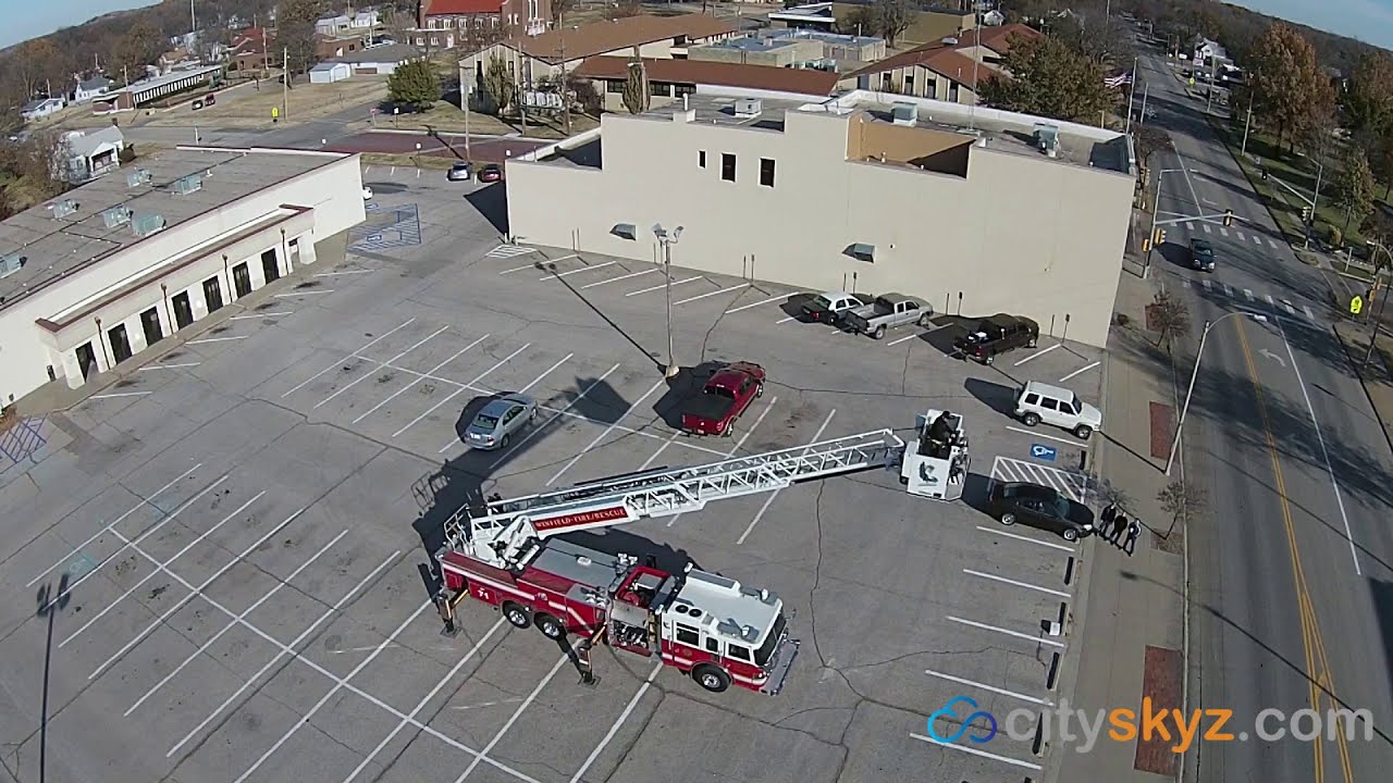 Winfield Fire Station, 817 Fuller St, Winfield Kansas 67156 Drone ...