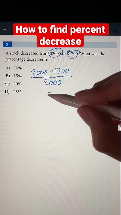 How to Calculate Percent Decrease | Math Formula for the SAT & ACT # ...