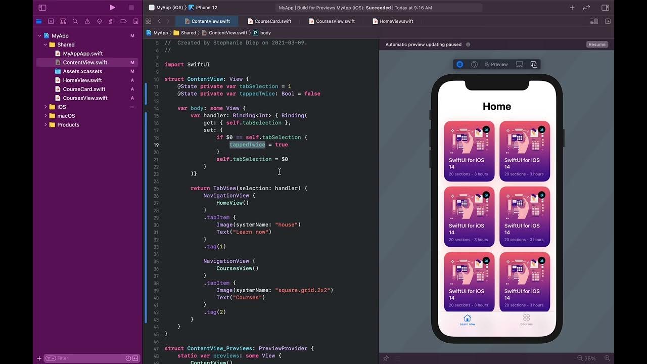 [SWIFTUI HANDBOOK] 064 TabBar scroll to top - YouTube