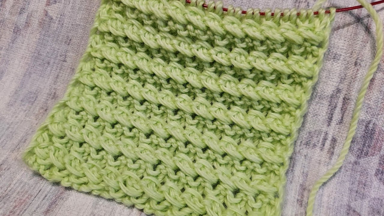 Horizontal Tracks Knitting Pattern | Relief Knitting Pattern | 4 row ...