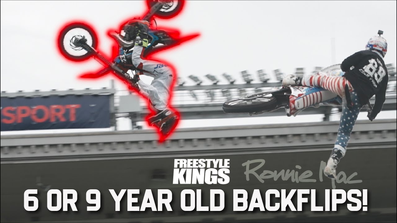 6 or 9 Year Old Backflips a 69cc bike! - YouTube