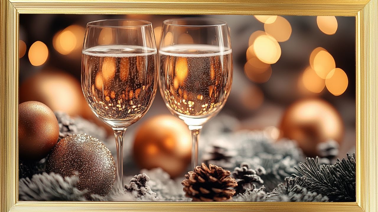 Golden Holiday Ambiance: Sparkling Champagne Glow for Festive ...