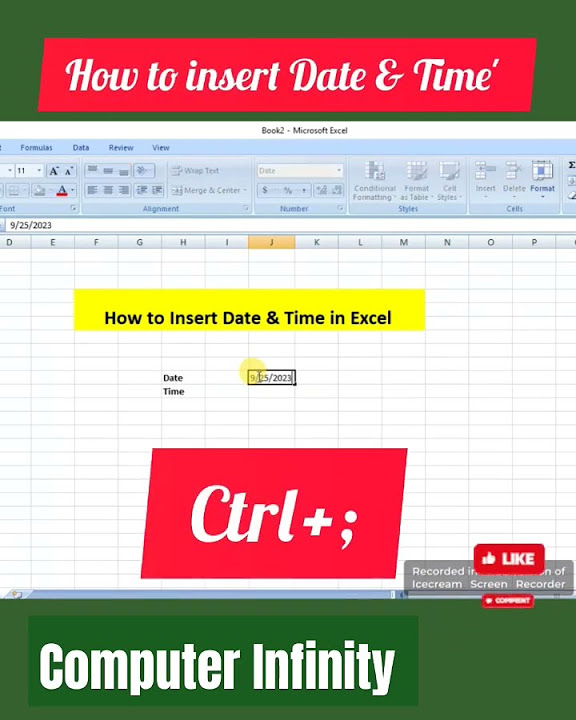 Shortcut Key Of Date & time in Excel #Shorts #youtubeshorts #exceltips ...