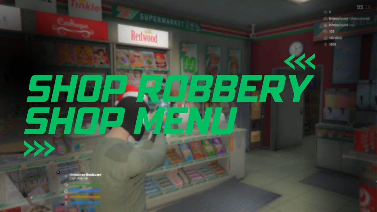 Shop Robbery & Shop Menu | FiveM Script ESX, QBCORE & STANDALONE (0 ...