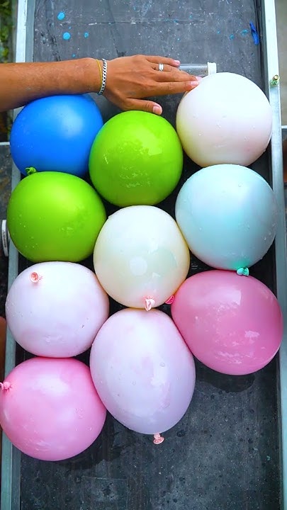 Dropping Water Balloons & Breaking Colorful Glass Bottles ASMR #satisfying #relaxing - YouTube