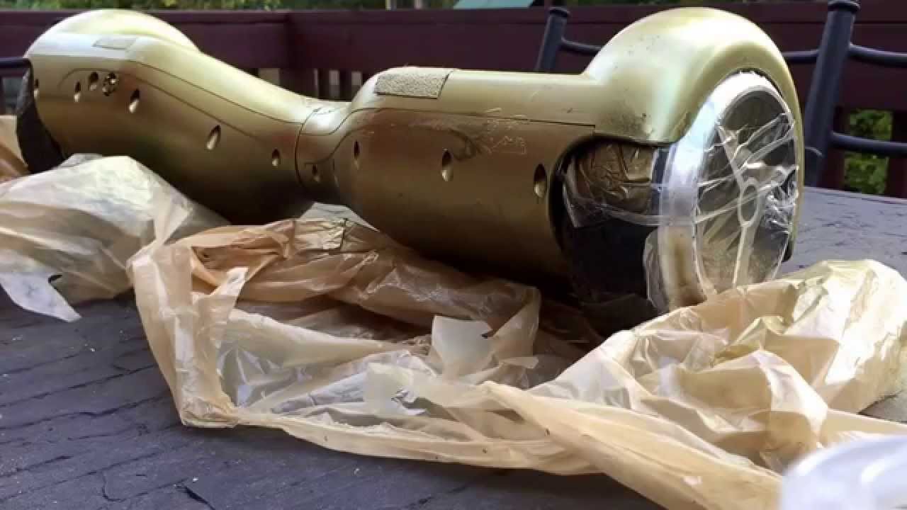SPRAY PAINTING MY HOVERBOARD GOLD!!! - YouTube