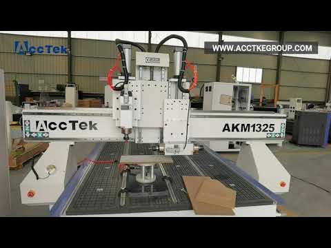ATC CNC Router With A Horizontal Spindle AKM1325C/AKM2030C - YouTube