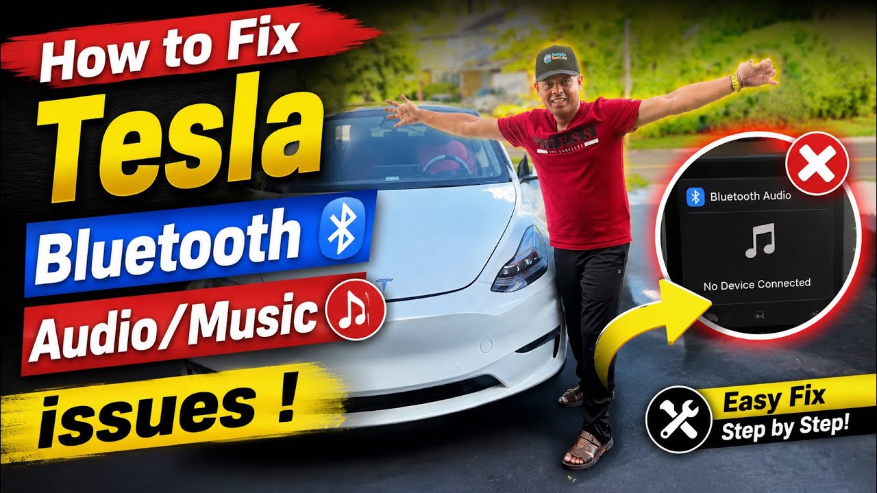 Fix Tesla Bluetooth Audio/Music Not Working! How to transfer phone ...