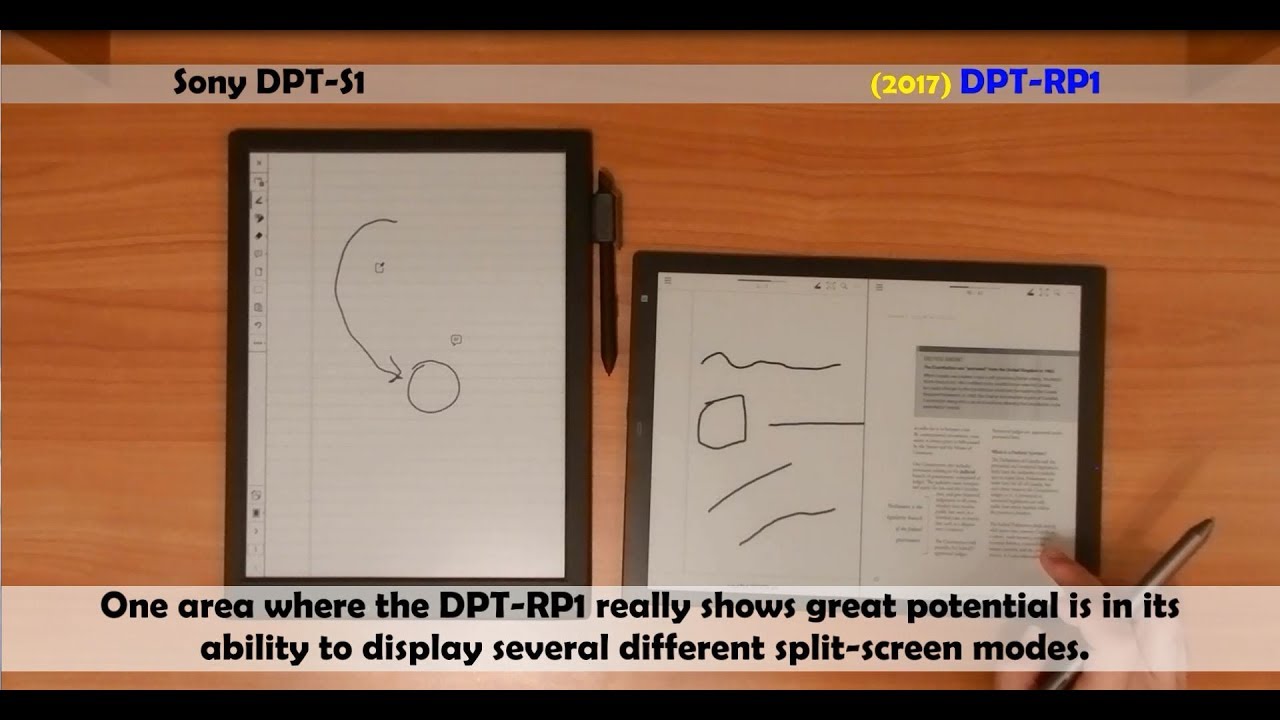 Sony Digital Paper (DPT-S1) vs DPT-RP1 (Digital Paper 2nd Generation ...