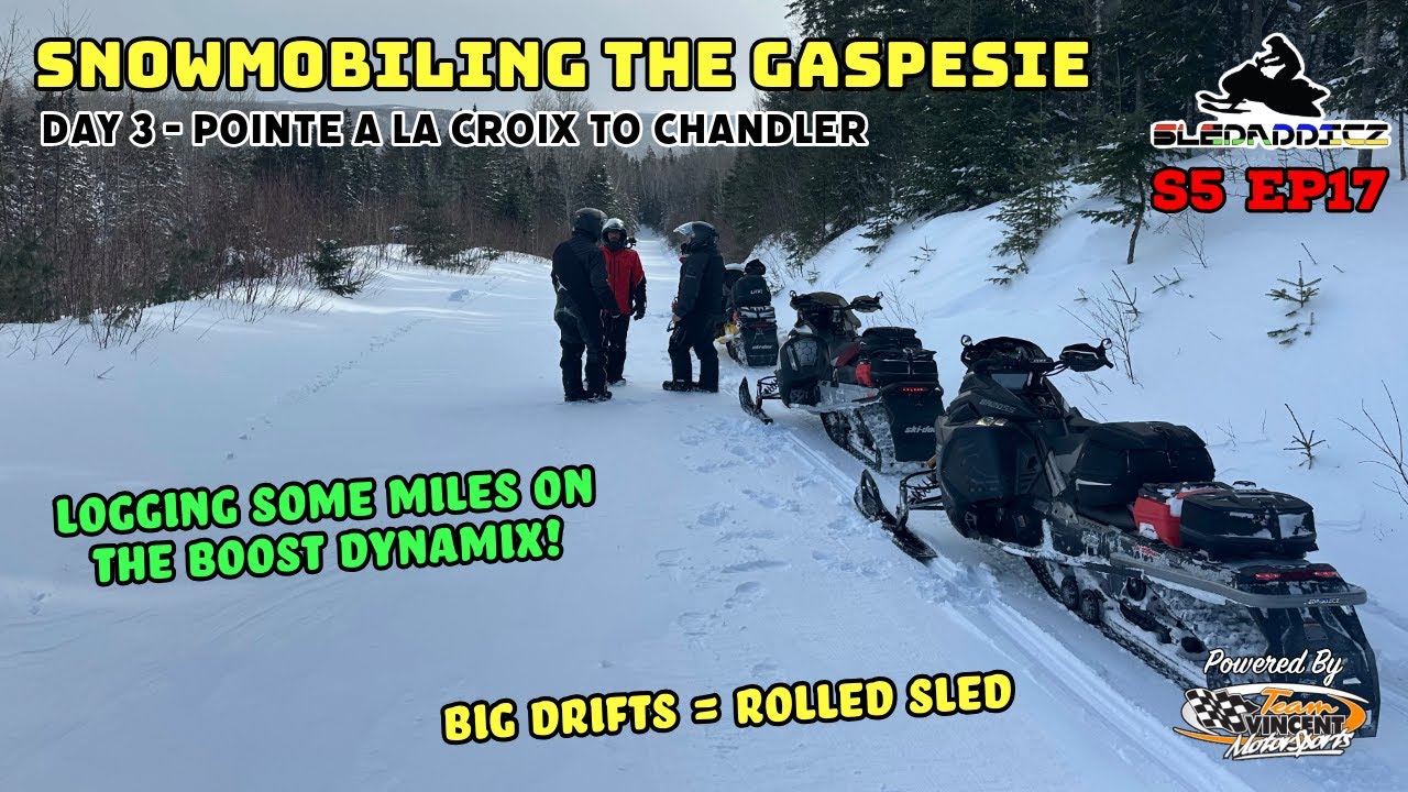 Polaris VR1 Boost with Dynamix | Snowmobiling Gaspe Quebec | Day 3 ...